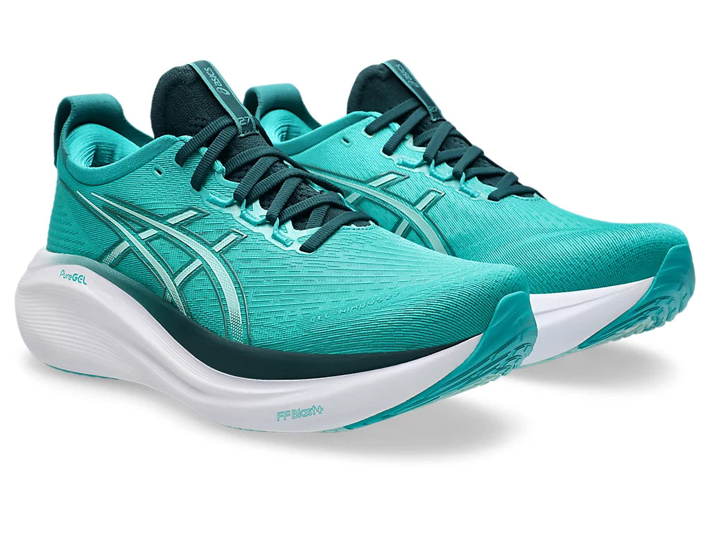 ASICS Men's GEL-NIMBUS 27 Wave Teal/Saxon Green – Brown's Shoe Fit Co ...