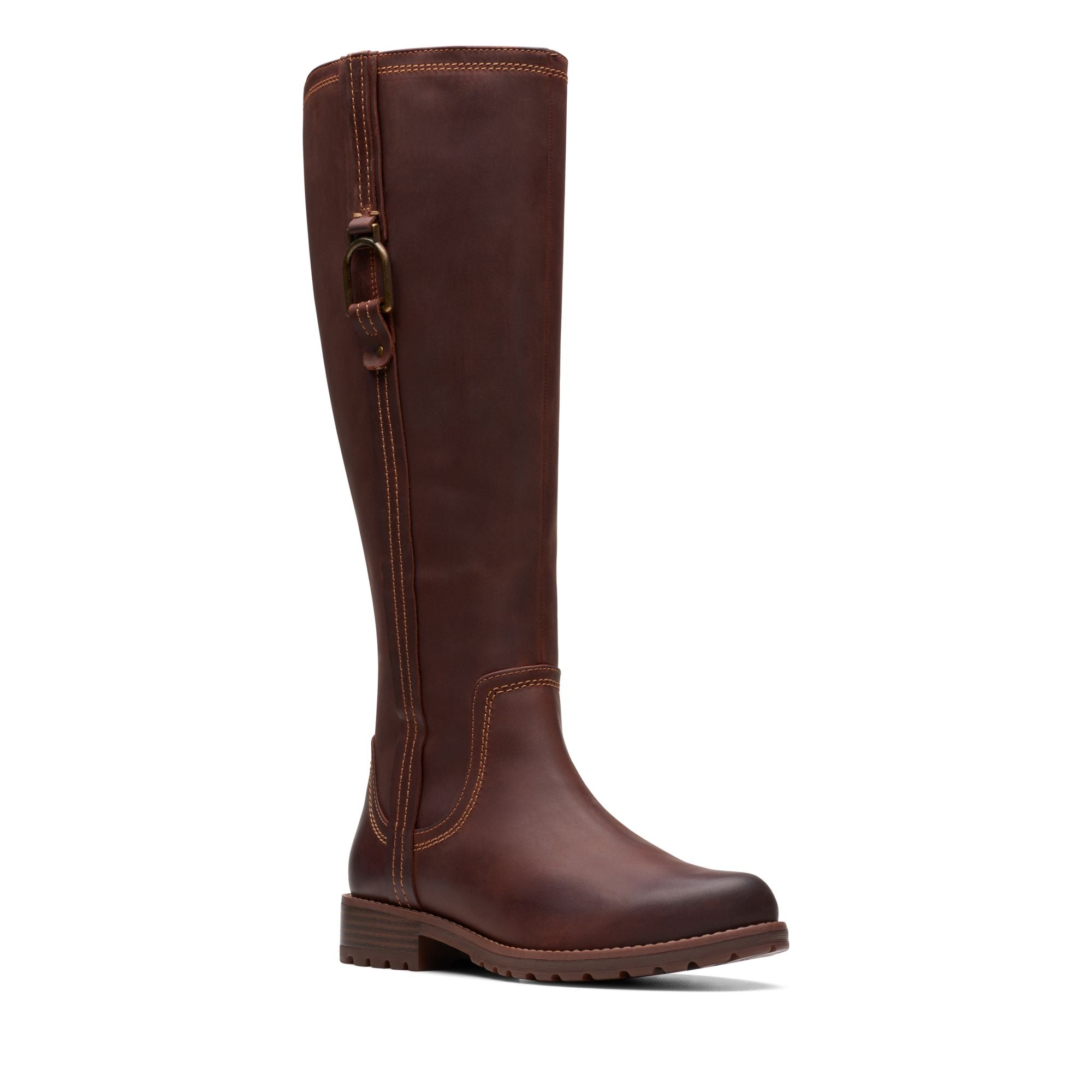 Clarks Aspra Hi British Tan Leather Boots Women’s – Brown's Shoe Fit Co ...